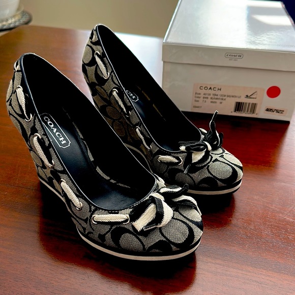Coach | Shoes | Coach Wedge Sneakers | Poshmark